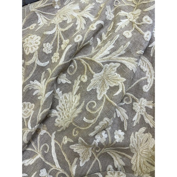 Office | 16 Yds High End Designer Malabar Cottonwool Crewel Embroidery ...